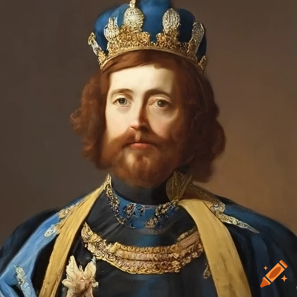 Portrait of a king in royal attire from the 19th century on Craiyon