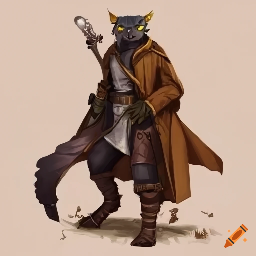 Dnd tabaxi rogue character on Craiyon