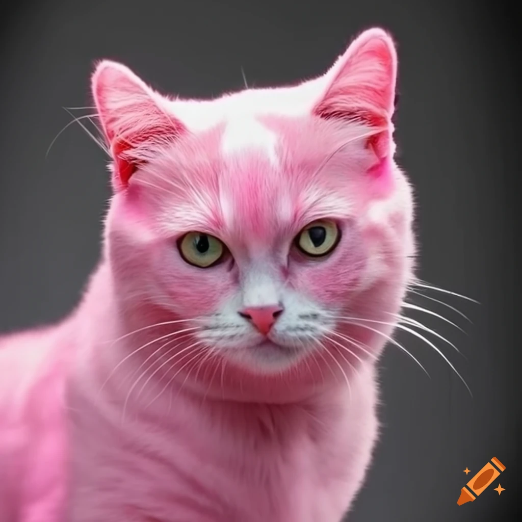 Pink cat on Craiyon