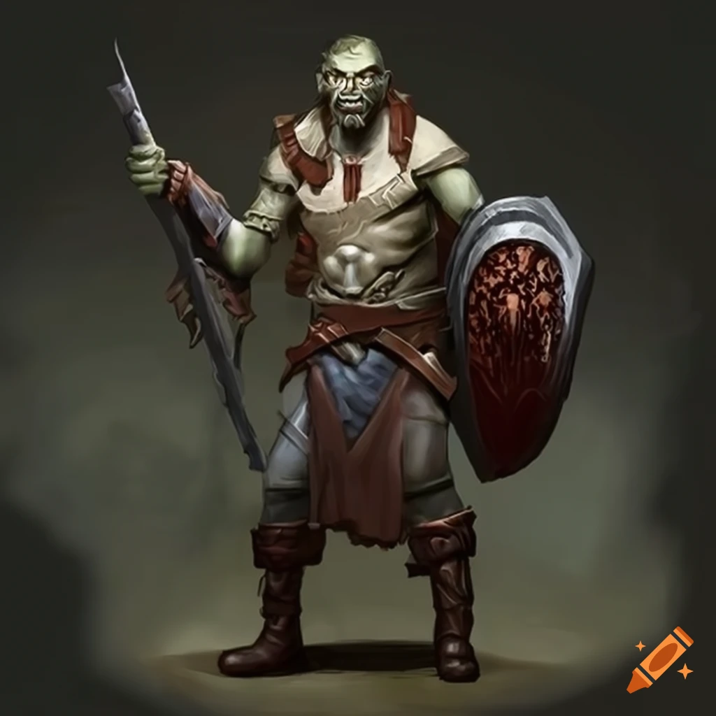 Male zombie fighter human character in dungeons and dragons setting on ...