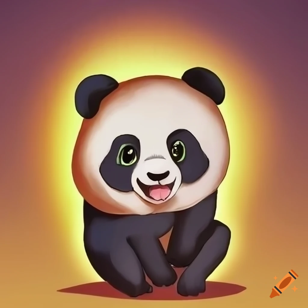 Anime of a yellow panda on Craiyon