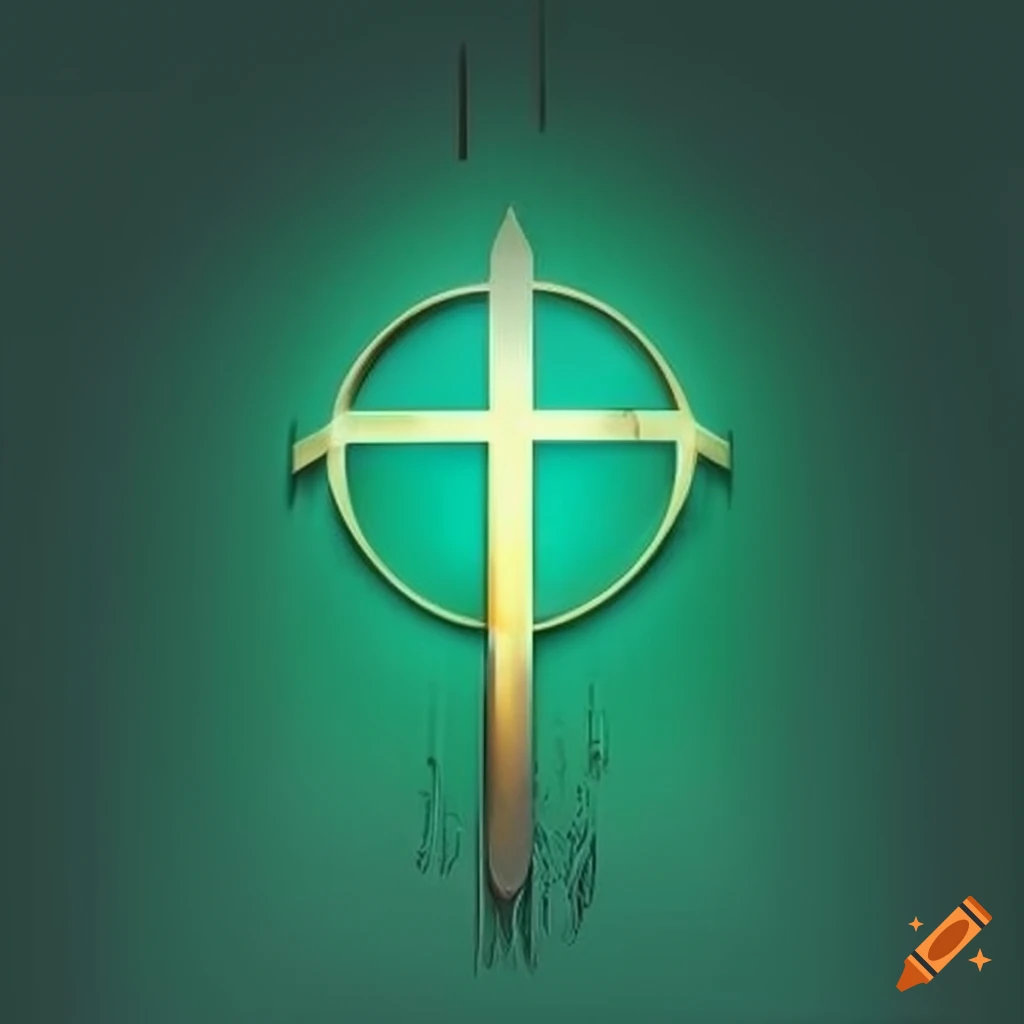 Modern church logo for Abundant Life Ministries in green and gold hues ...