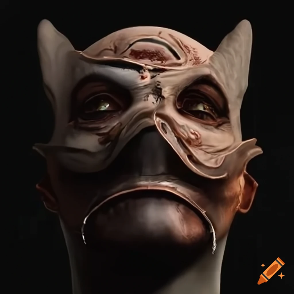 Villain wearing an x-shaped mask on Craiyon