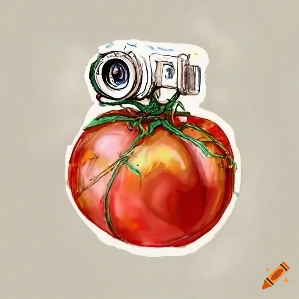 Steampunk tomato with a camera on Craiyon