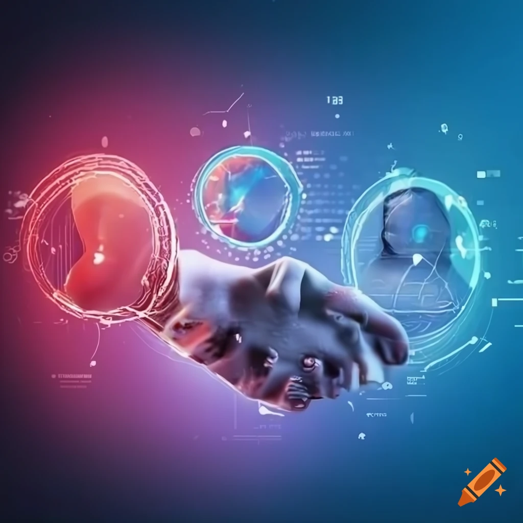 Infographic comparing human teamwork and ai programs on Craiyon