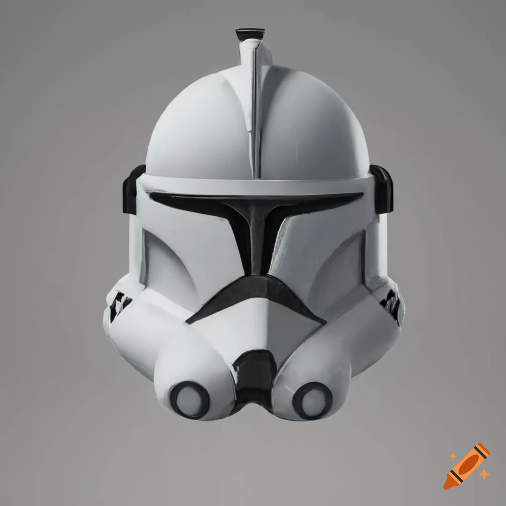 Clone trooper helmet from a popular sci-fi franchise on Craiyon