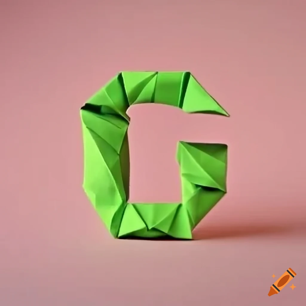 Origami letter g folded from paper on Craiyon