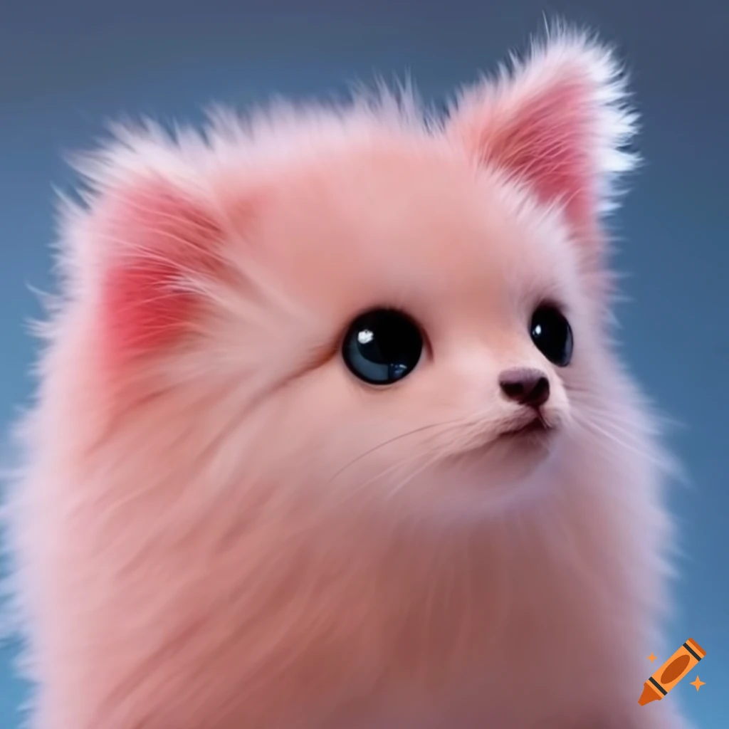 Cute furball on Craiyon
