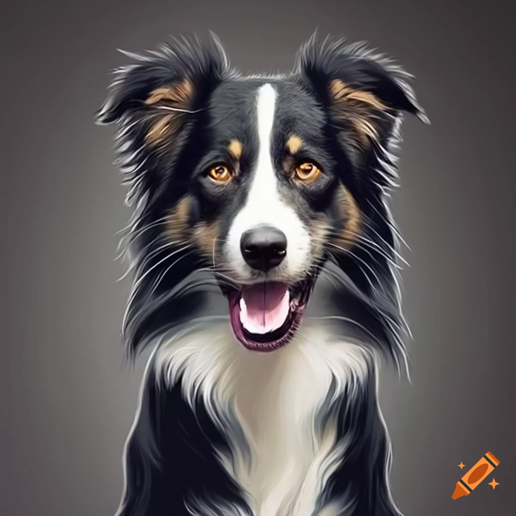 Perro border collie on Craiyon