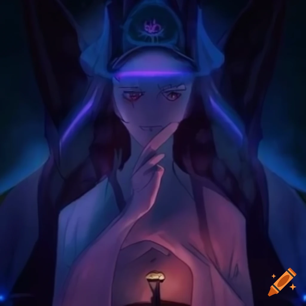 Anime world with futuristic enigmatic mysterious temple on Craiyon