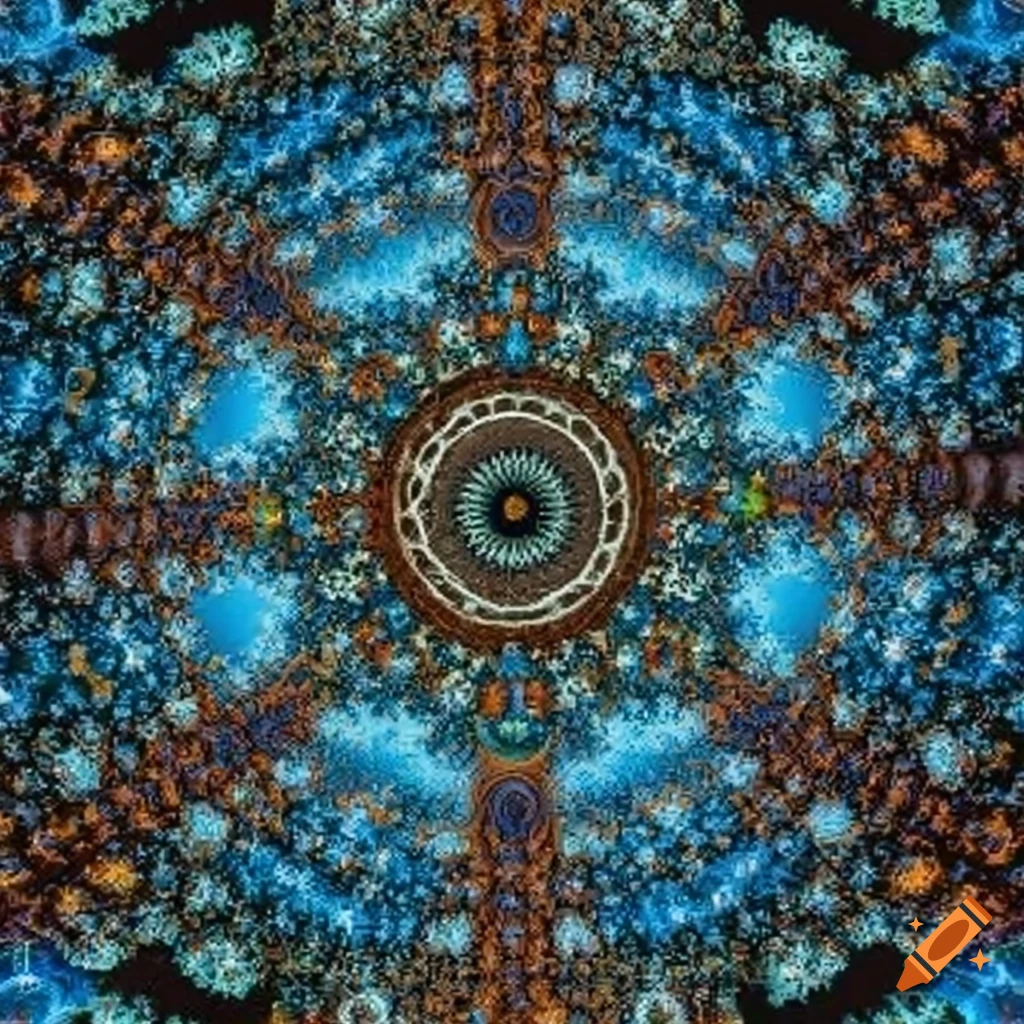 Infinite branching arms with fractals and multiple eyes on Craiyon