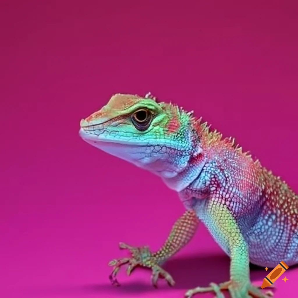 Pink lizard on Craiyon