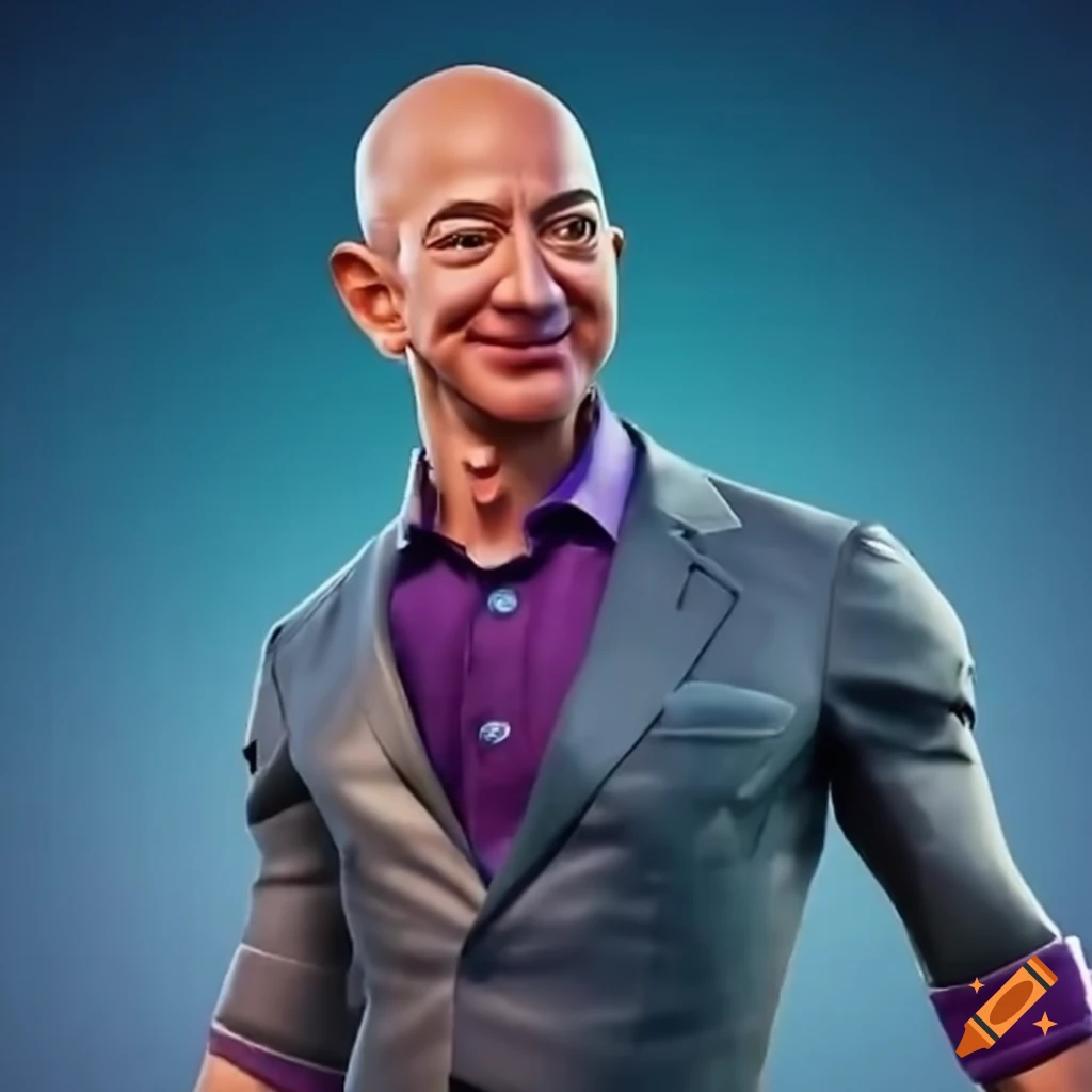 Jeff bezos character in fortnite game on Craiyon