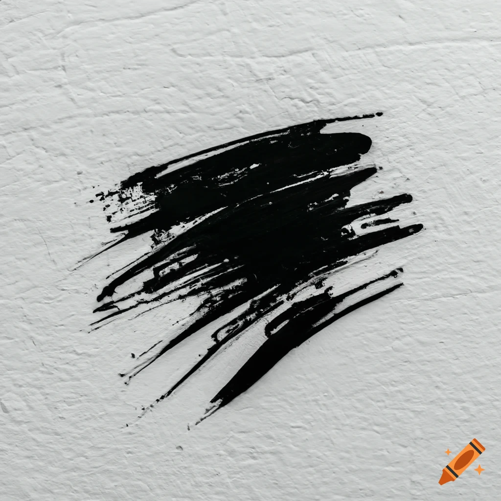 Abstract black crayon marks on a white canvas on Craiyon