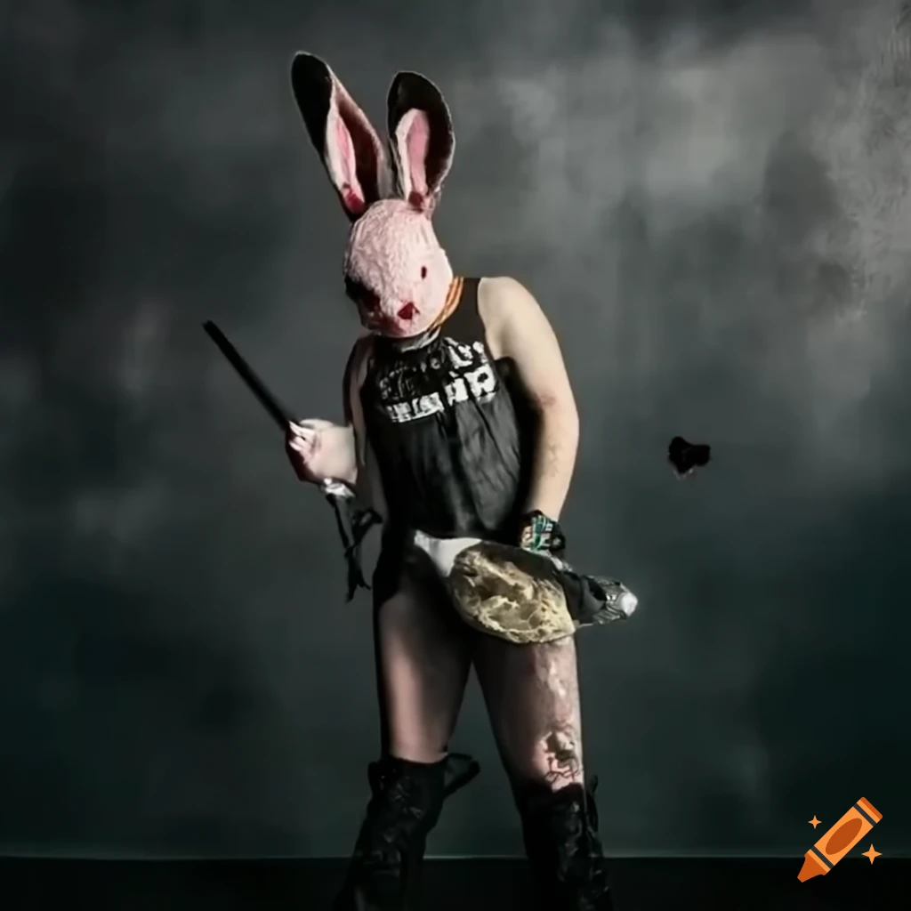 Easter bunny with a punk style on Craiyon