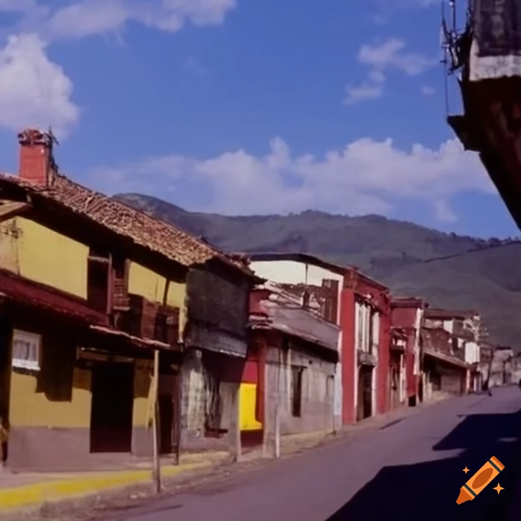 Streets of chipaque, cundinamarca in 1973 on Craiyon