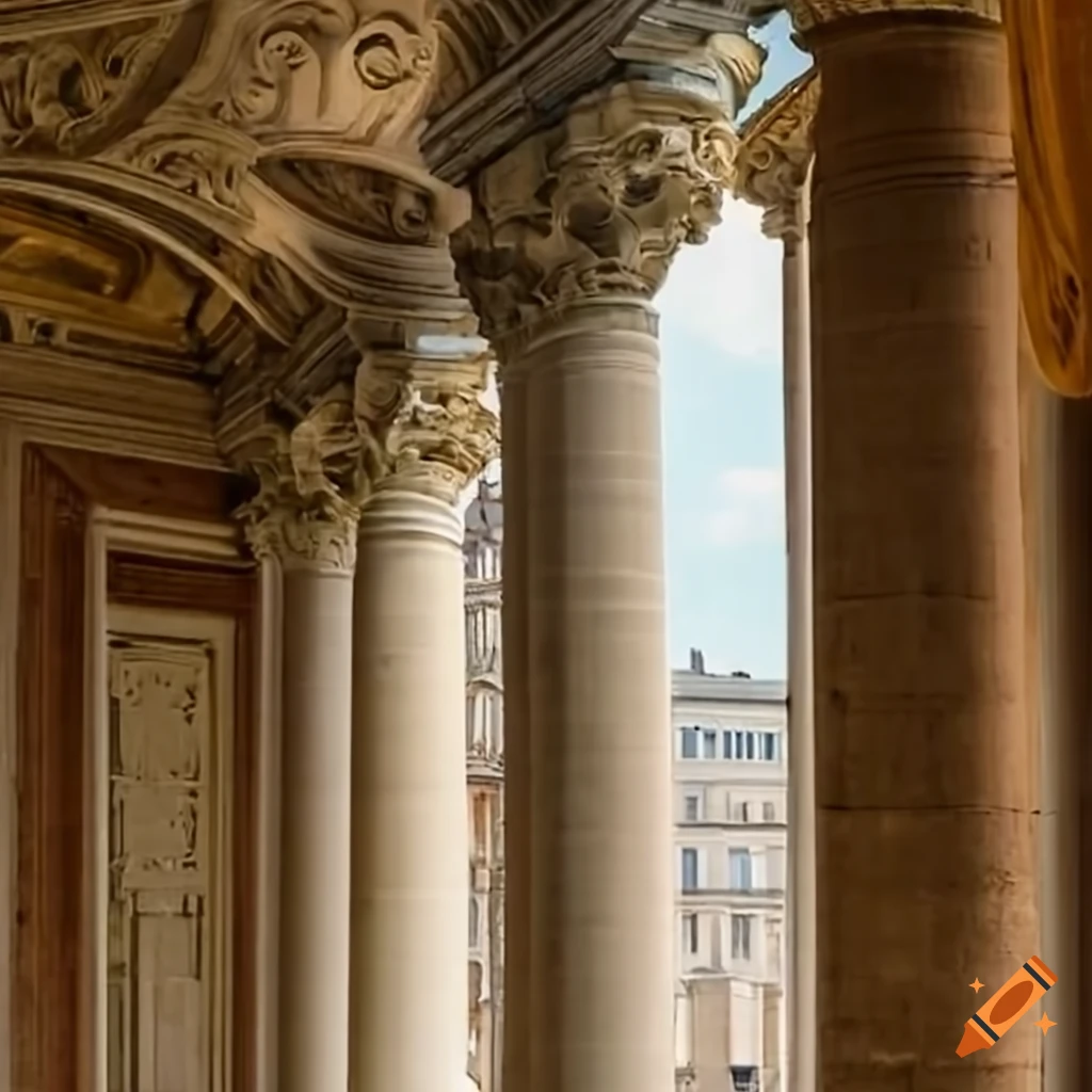 Corinthian columns in roman architecture on Craiyon
