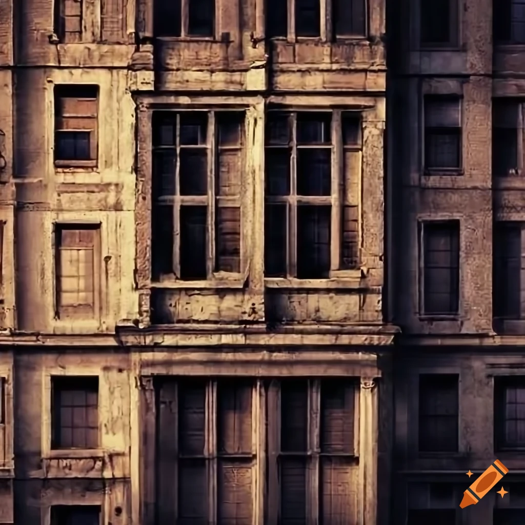 Texture of an old 1930s building on Craiyon