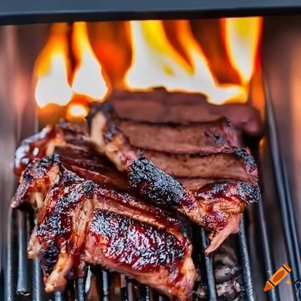 Tasty bbq grilling on Craiyon