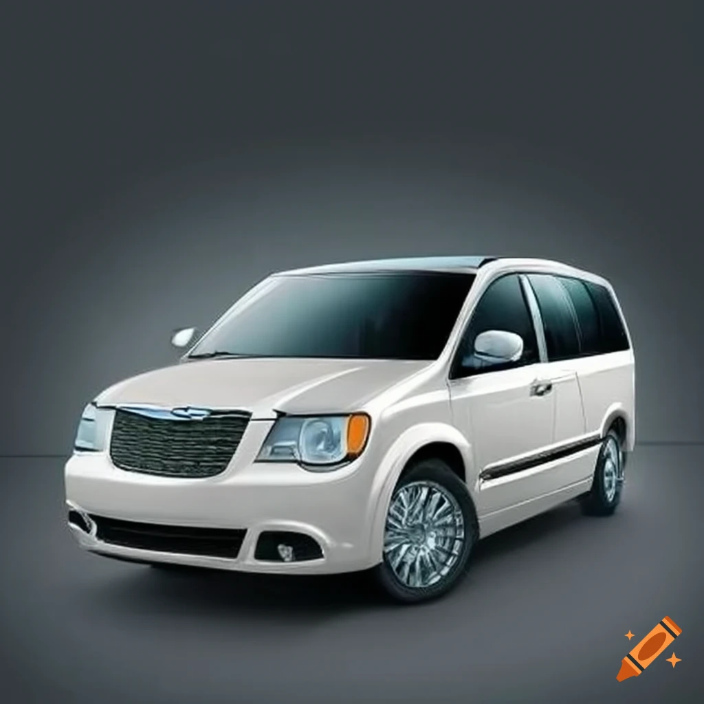 White 2008 chrysler town and country limited drawing on Craiyon