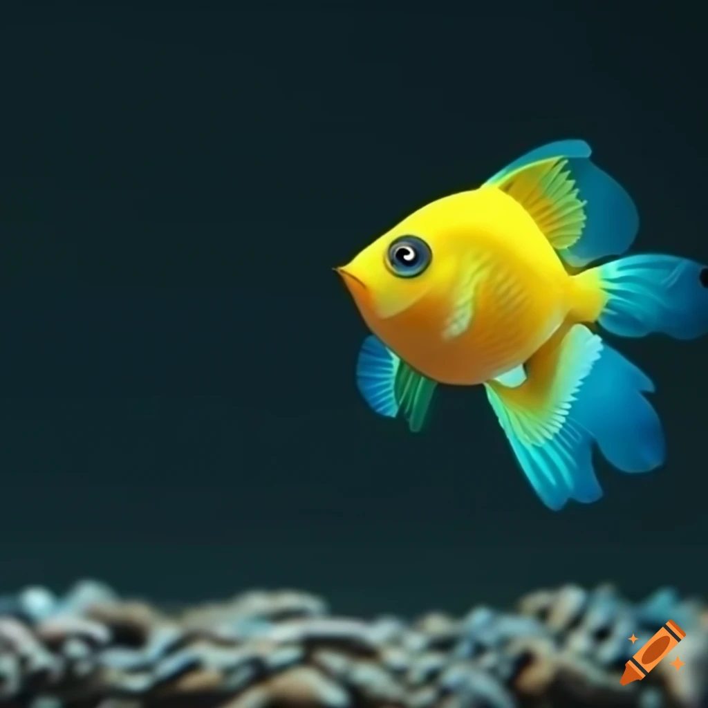 Isometric tank with fish in 1080p resolution on Craiyon