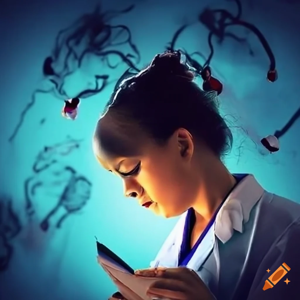 Student nurse experiencing challenges on Craiyon