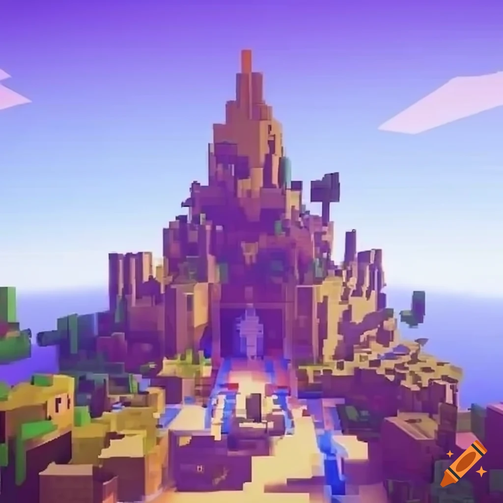 Minecraft world with sunshine on Craiyon