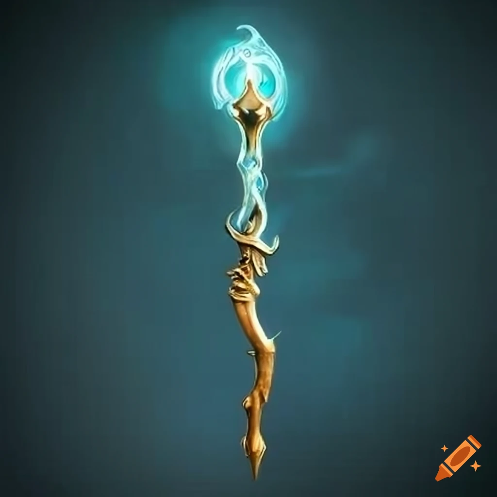 Mythic magical staff on Craiyon