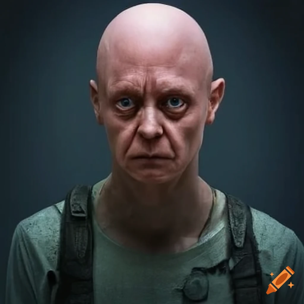 Middle-aged synthetic human from the alien universe on Craiyon