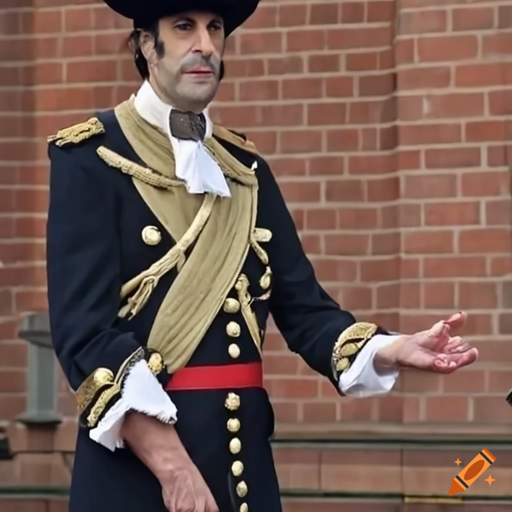 Actor in British colonial officer attire on Craiyon