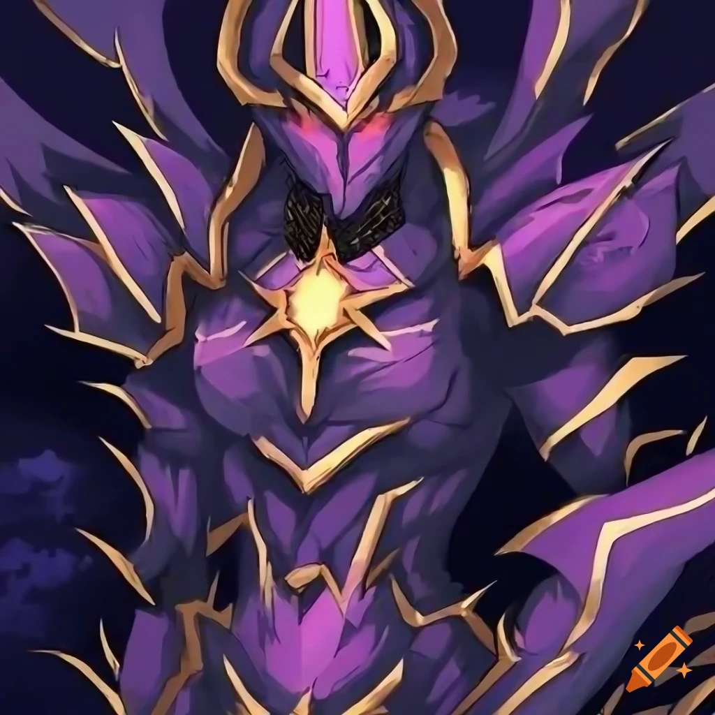 Celestial knights in bulky demonic armor in anime style on Craiyon