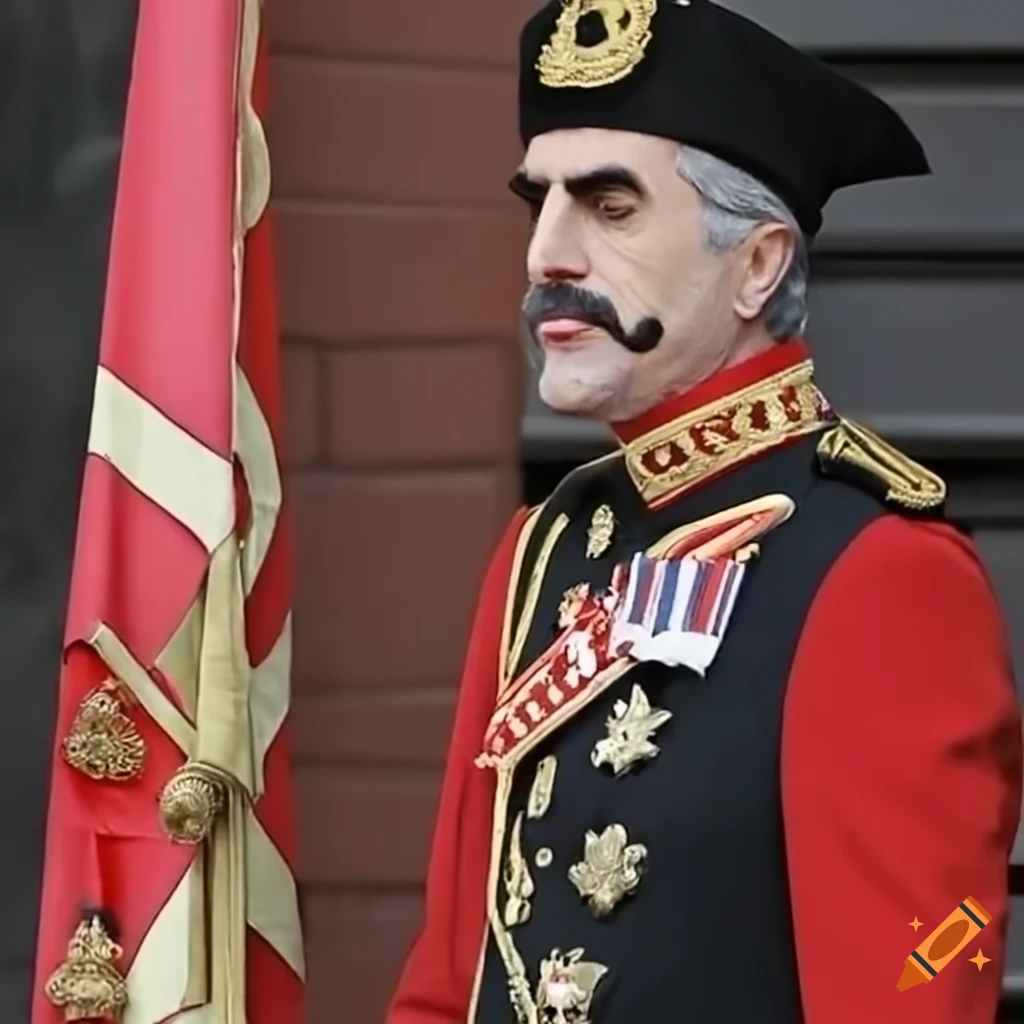 Actor in British colonial officer attire on Craiyon