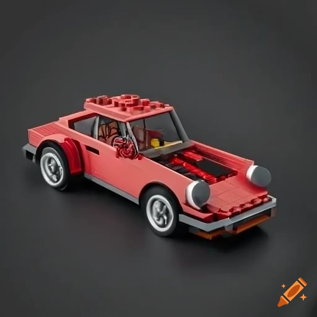 Porsche 911 made of lego bricks on Craiyon