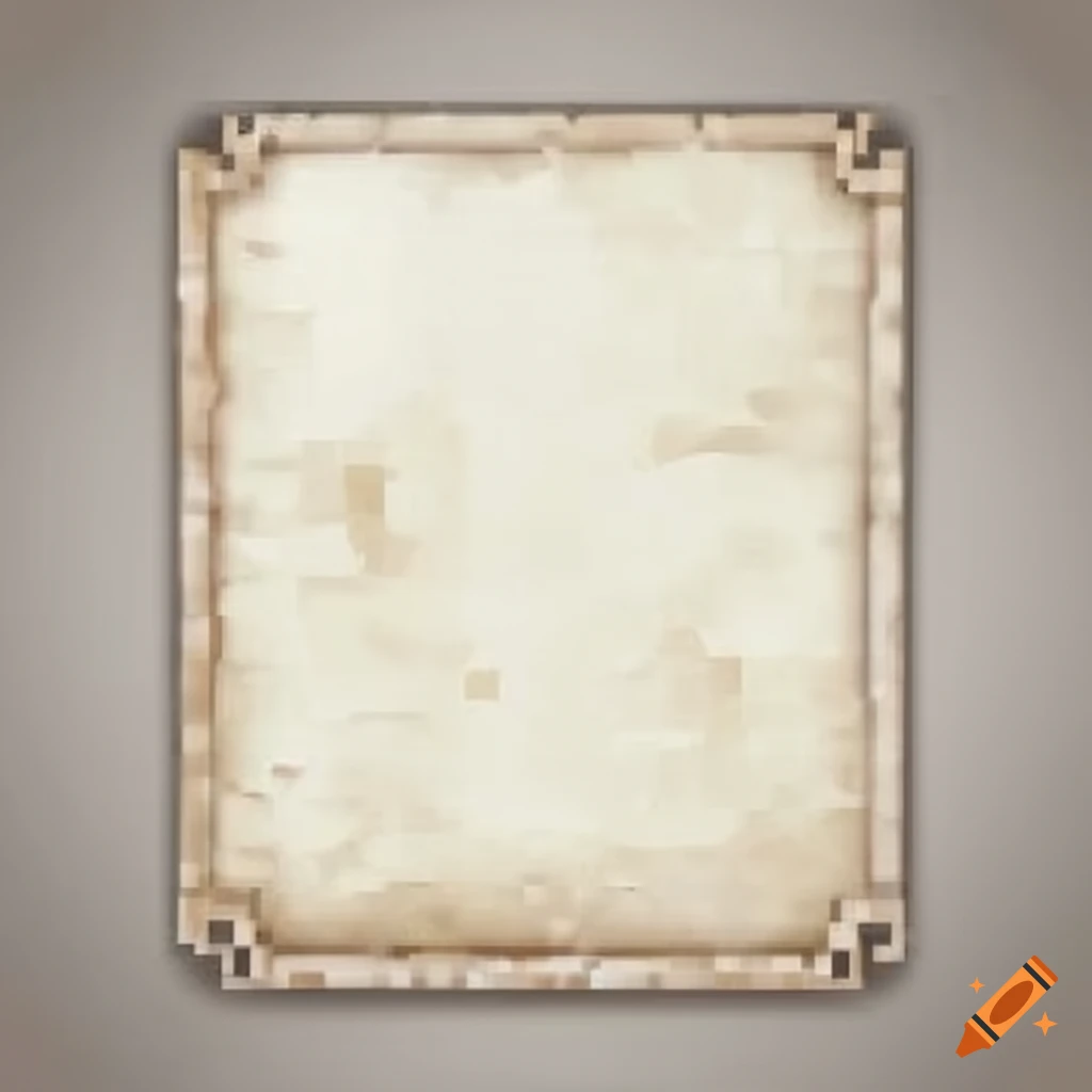 White parchment pixel art on Craiyon