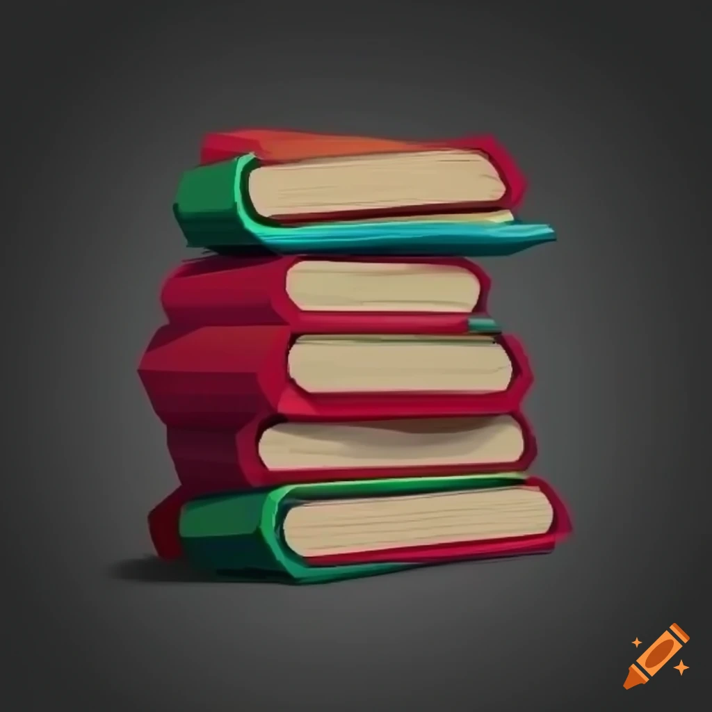 Low poly logo design for books on Craiyon
