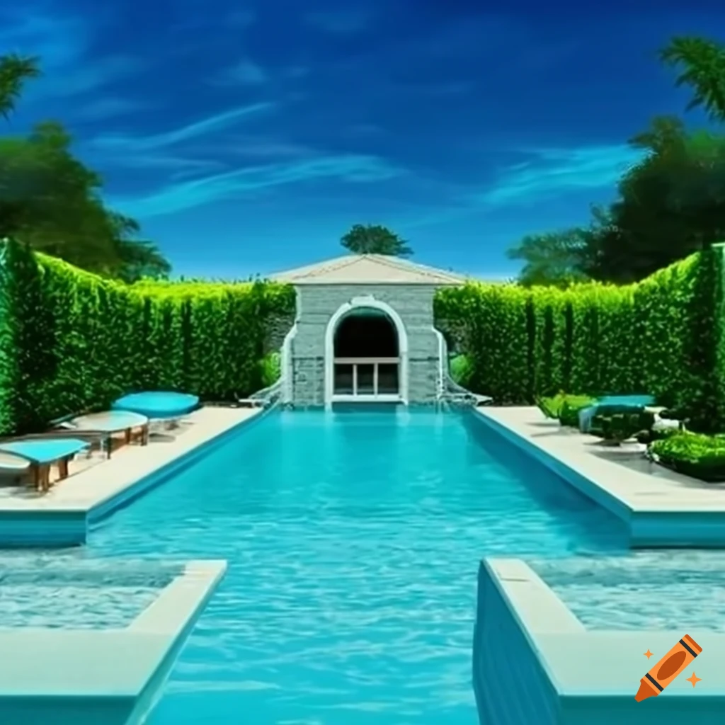 Swimming pool design on Craiyon