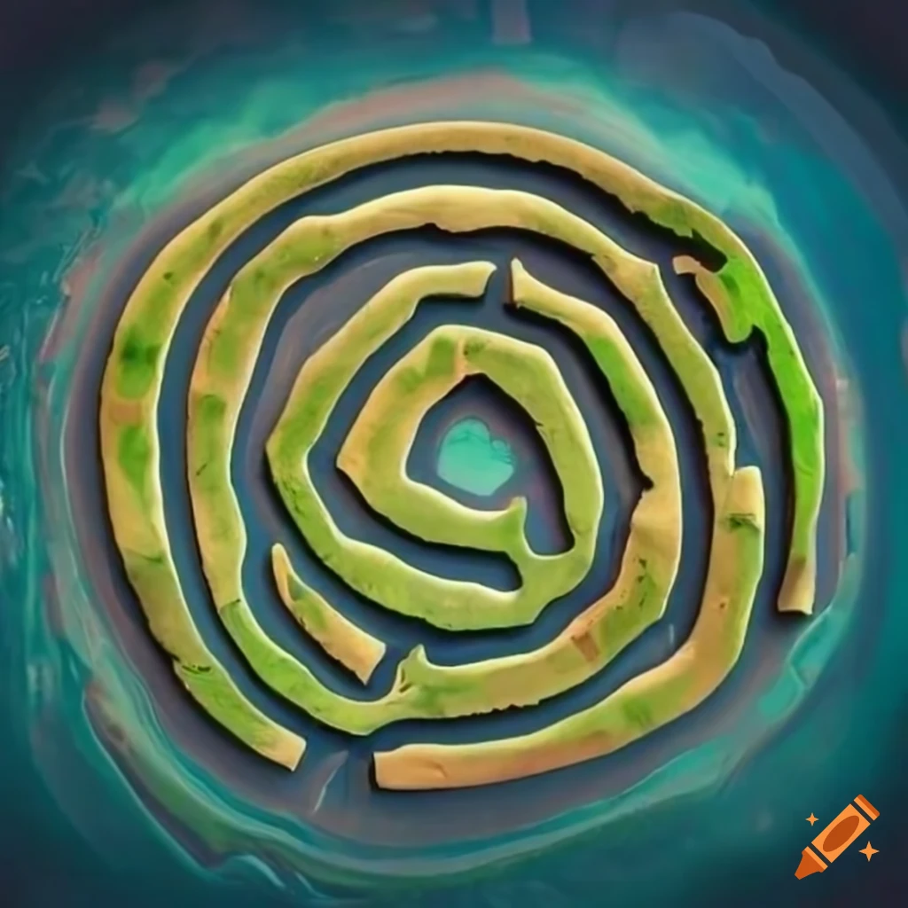 Scottish island puzzle maze on Craiyon