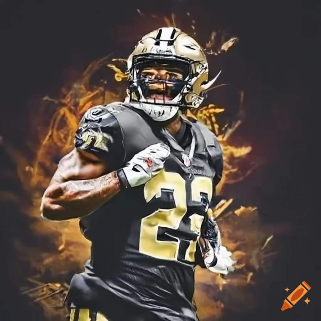 Excited New Orleans Saints players and fans celebrating victory on Craiyon