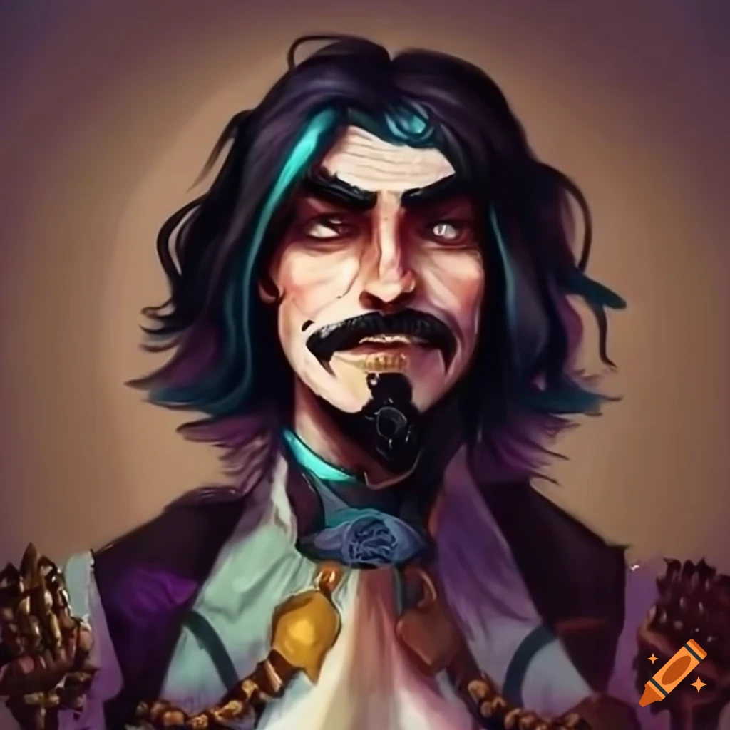 Musician Aurelio Voltaire as a bard in a Dungeons and Dragons setting ...