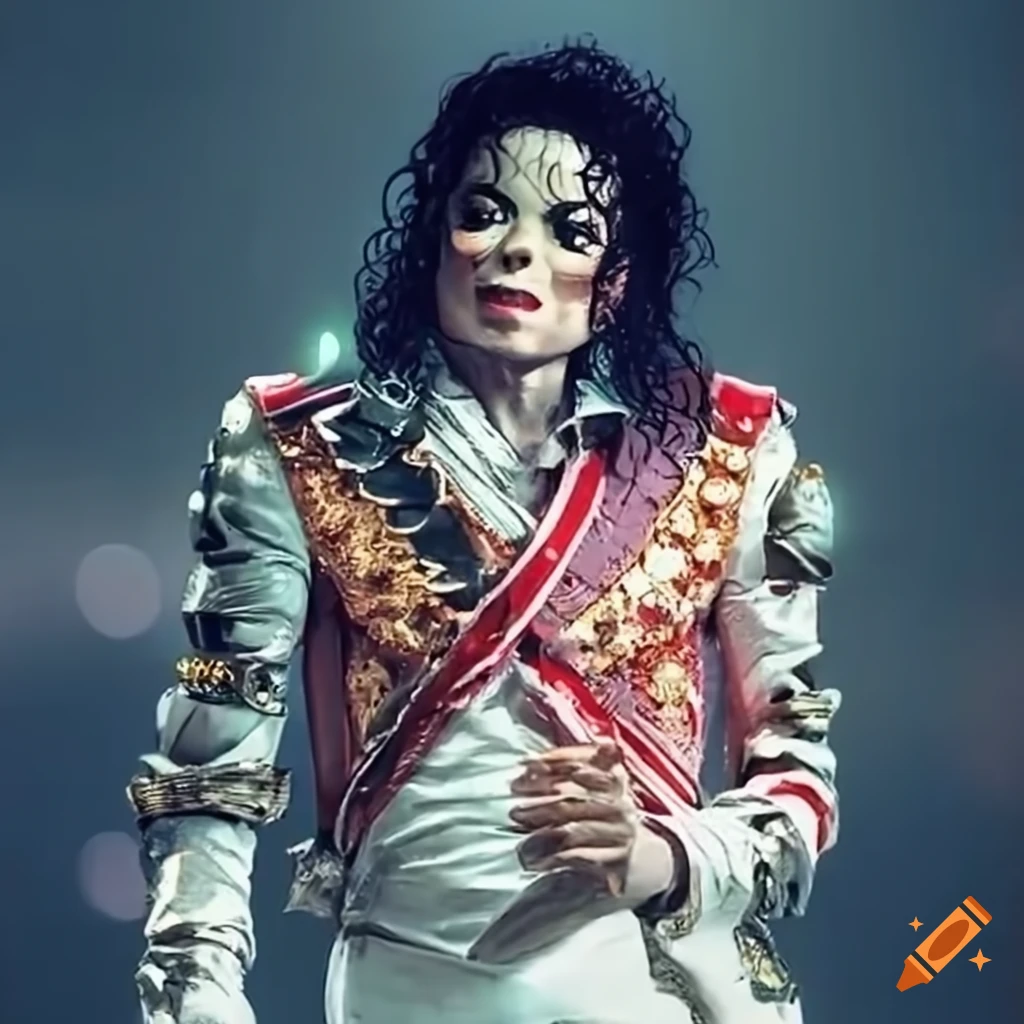 Michael jackson standing on Craiyon