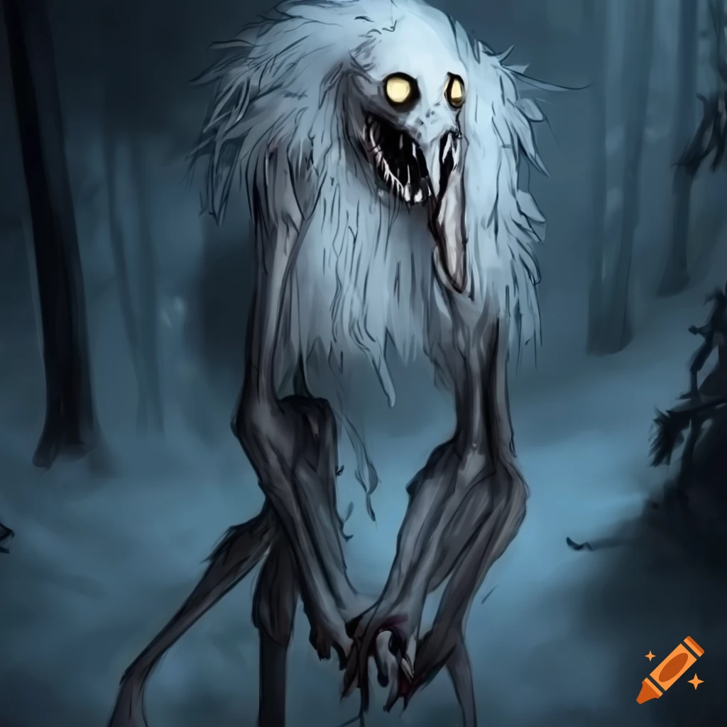 White wendigo on Craiyon