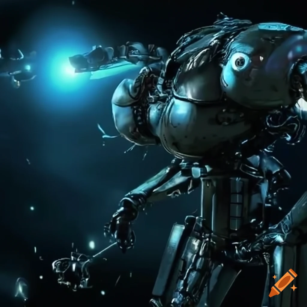 Biggest robot war between different robots on Craiyon