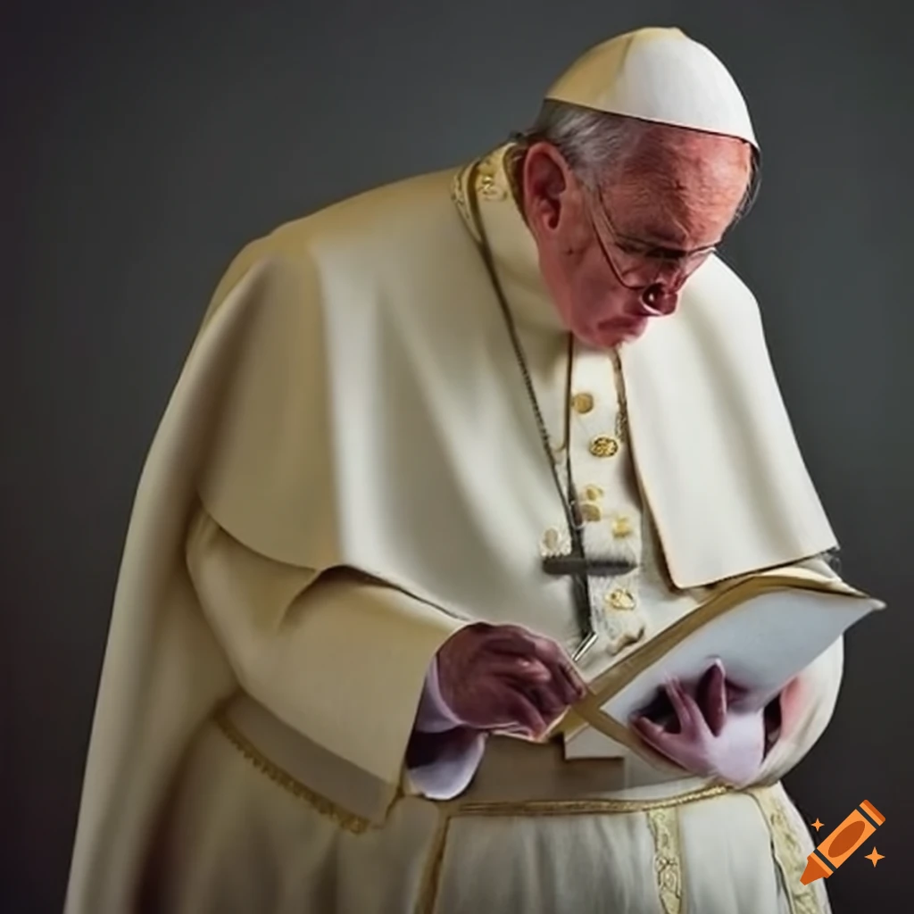 The pope portrayed as a cat on Craiyon