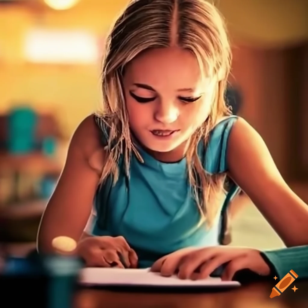 Alex returning excitedly to the classroom on Craiyon