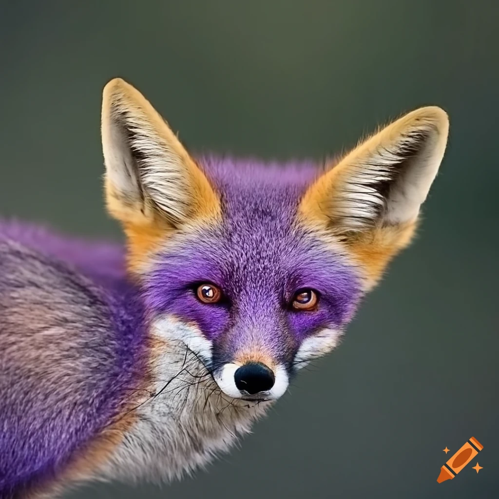 Purple fox on Craiyon