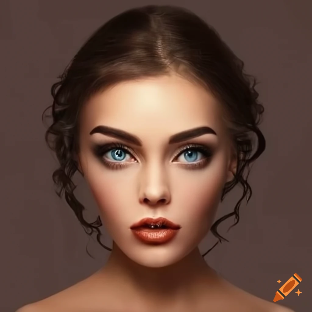 Beautiful woman's face on Craiyon