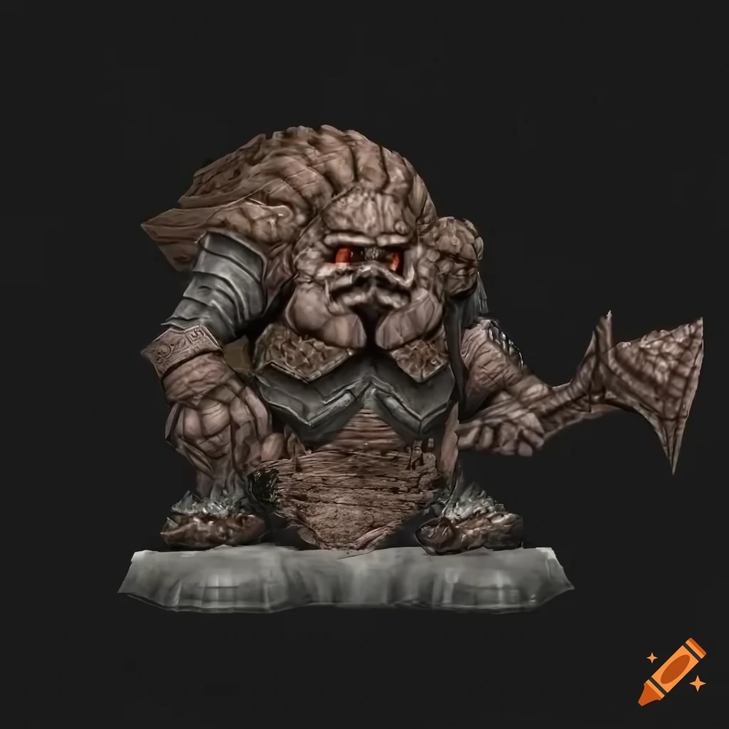 Hostile dwarven creature from Final Fantasy IX in ps1 graphics on Craiyon