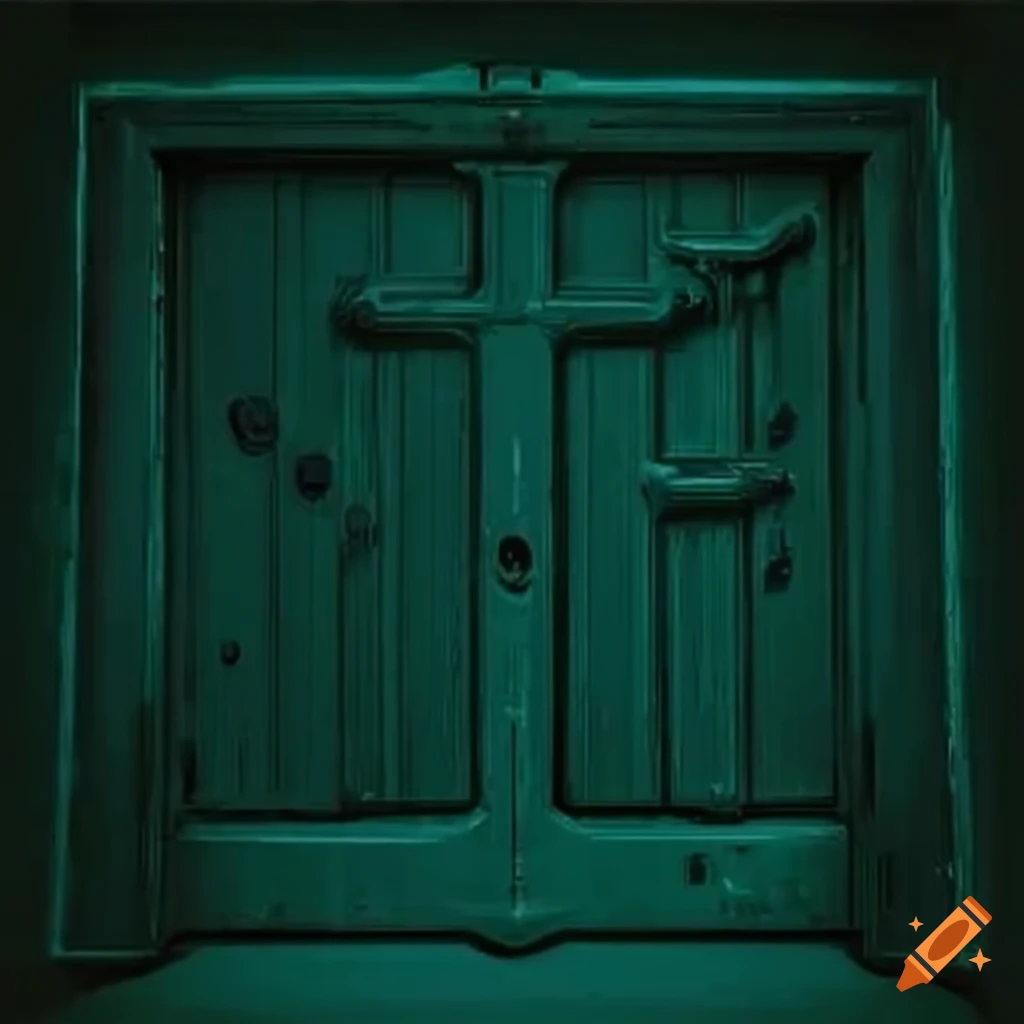 Old video game style door on Craiyon