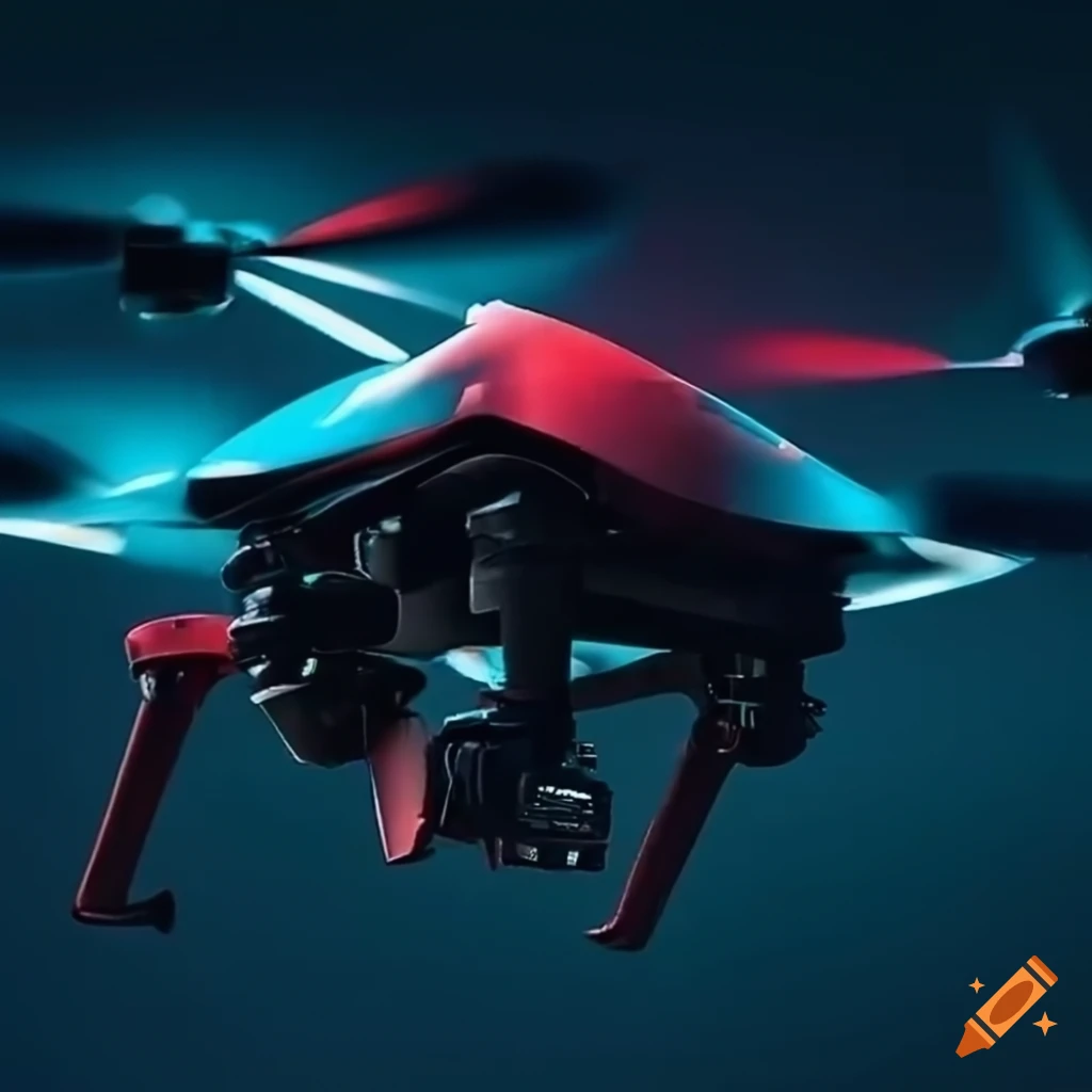 Aerial drones in an epic view on Craiyon