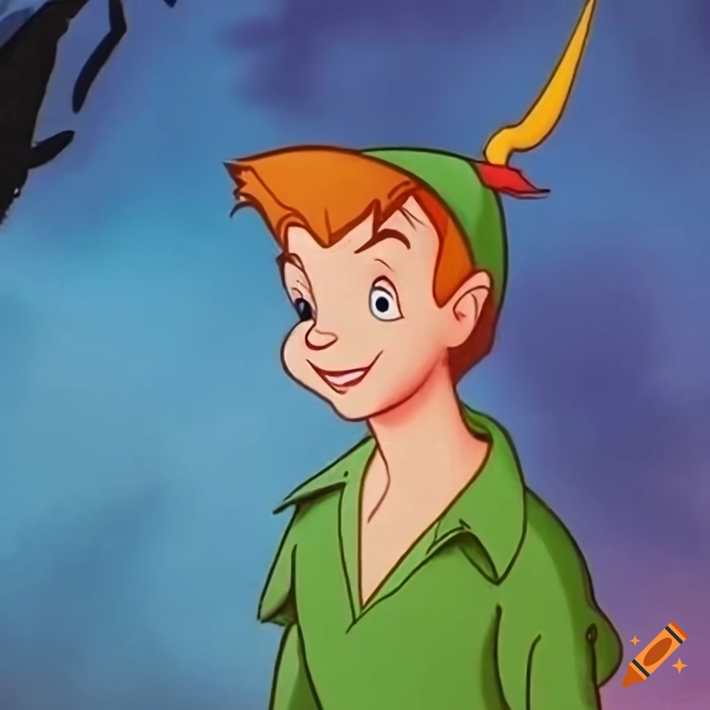 Peter pan disney cartoon poster on Craiyon